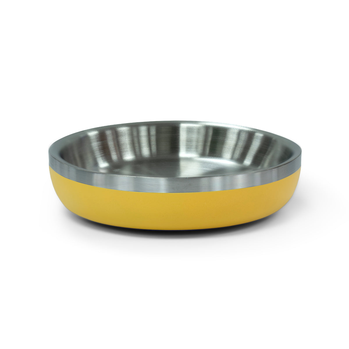 Buy Zl Meow Dish Double Walled Cat Yellow Bowl Online | Zigly